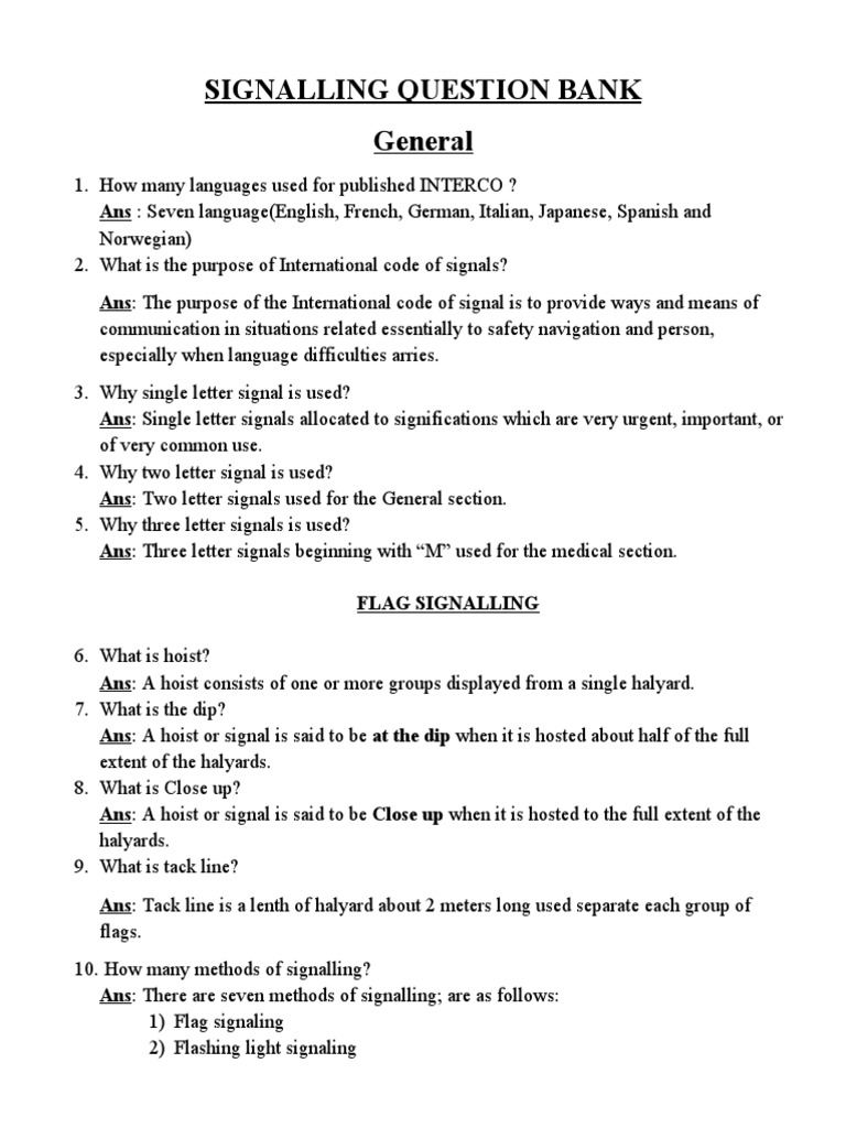 Signalling Questions Bank | PDF | High Frequency | Very High Frequency