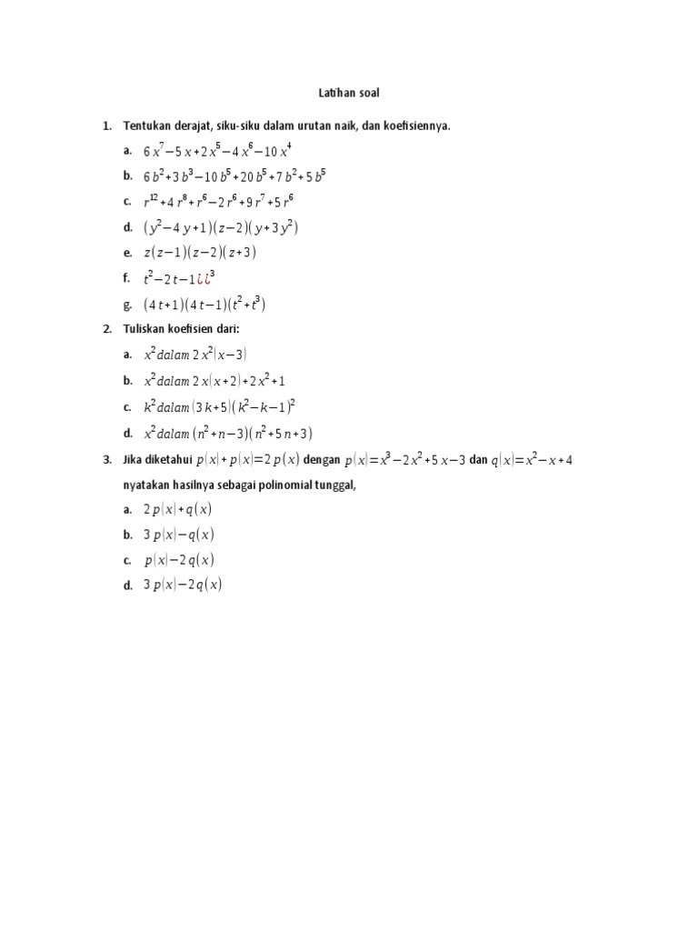 Latihan Soal MP | PDF