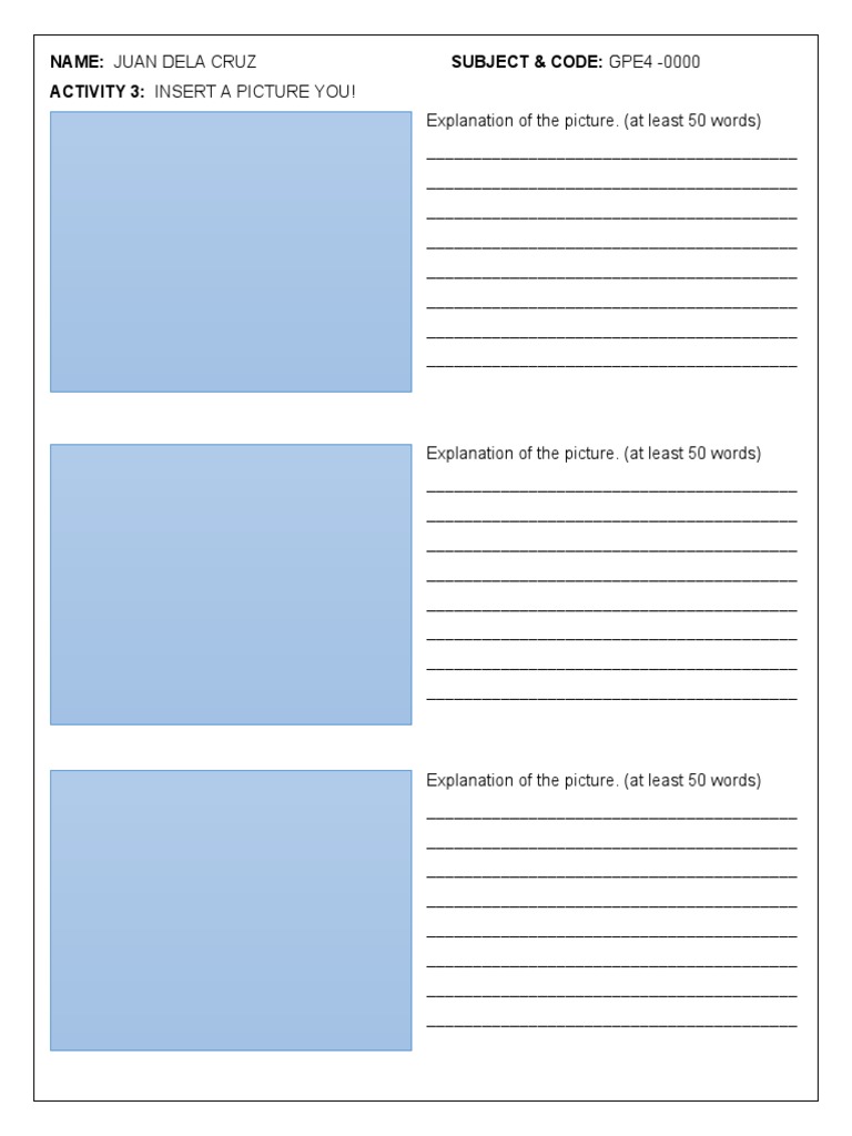 GPE 4 Insert Picture Template | PDF