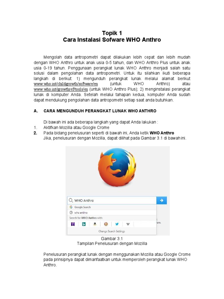 WHO Anthro Dan WHO Anthro Plus | PDF