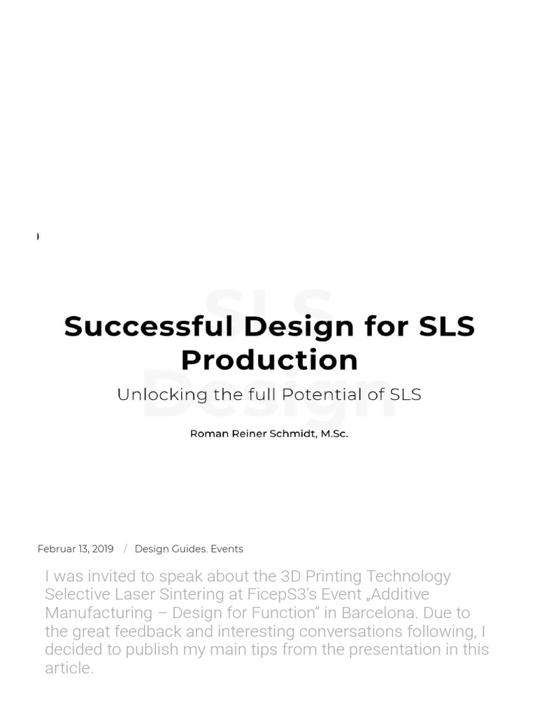 Unlocking The Full Potential of Selective-Laser-Sin | PDF | 3 D ...