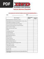 Vehicle Handover Checklist Excel | PDF