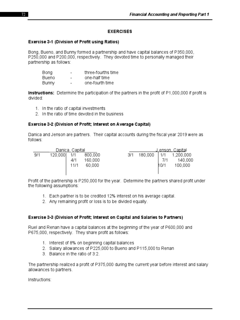 Partnership Profit Distribution Methods | PDF | Tax Deduction | Partnership