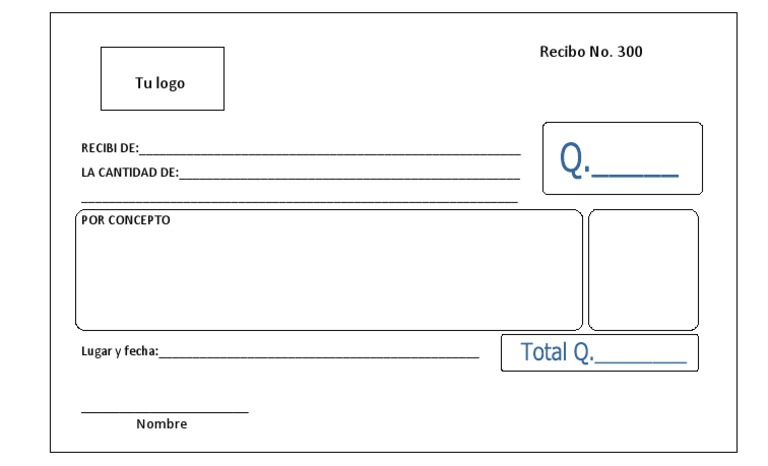 Modelo de Recibo 1 | PDF | Negocios | Finanzas y dinero