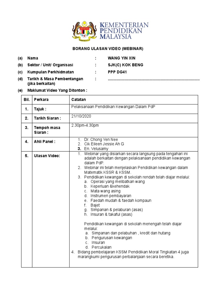 Format Ulasan Video | PDF