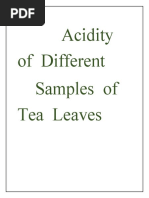 Chemistry Investigatory Project: Acidity in Tea Leaves | PDF