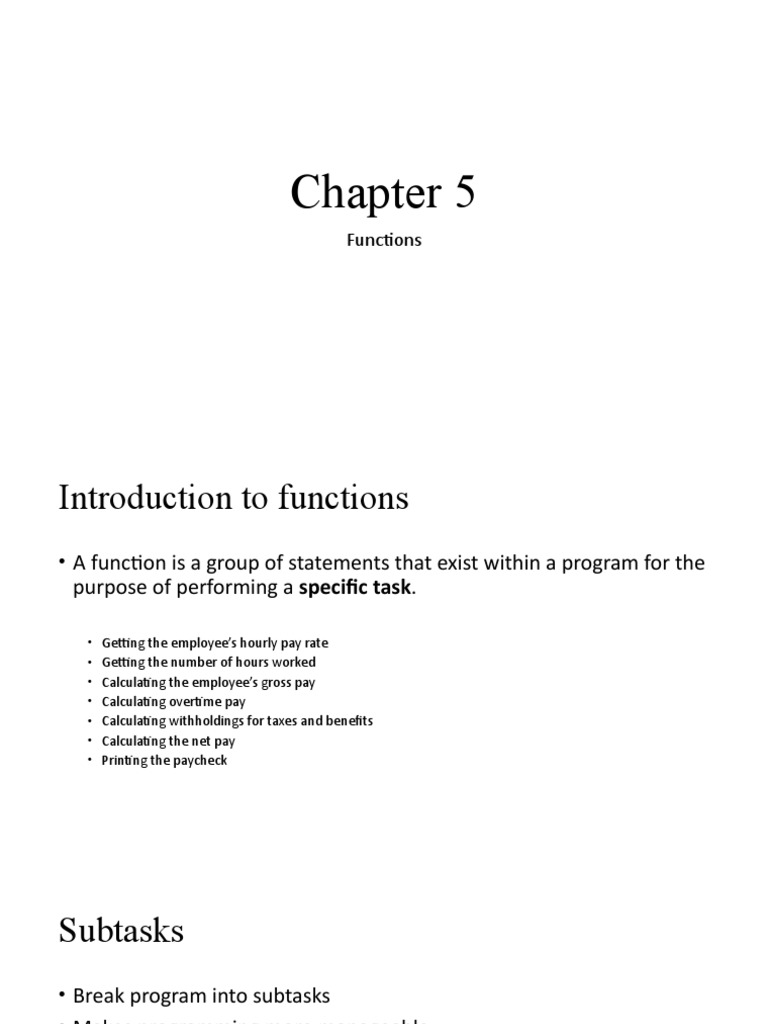 Chapter 5 Download Free Pdf Parameter Computer Programming Subroutine 