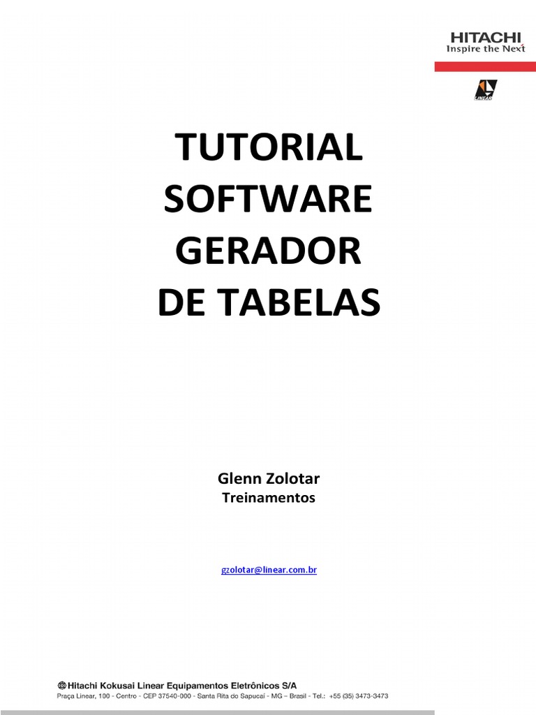 Tutorial Software Gerador de Tabelas REV03 (POR) | PDF | Endereço de IP ...