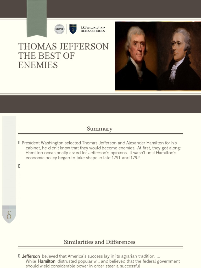 Jefferson and Hamilton: Rivalry Explained | PDF