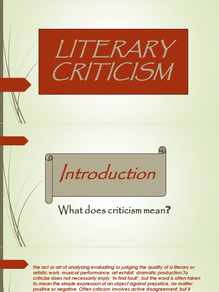 Introduction to Literary Criticism | PDF | Criticism | Poetry