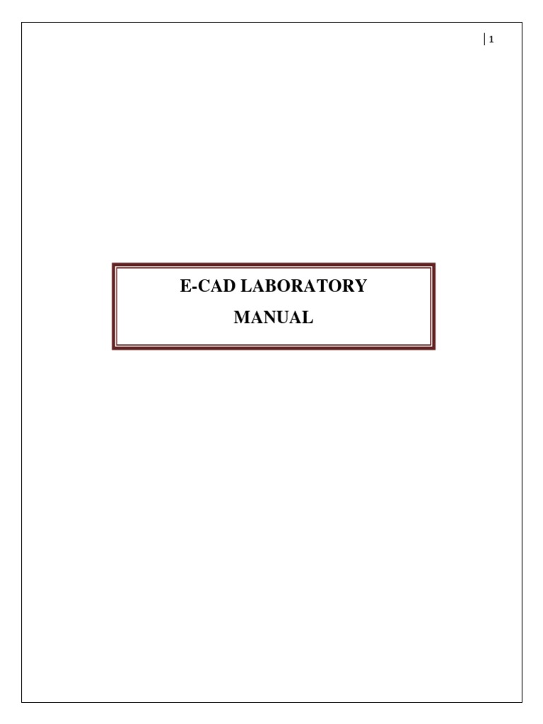 1 - Updated - Ecad Lab Manual | PDF | Electrical Circuits | Electronic ...