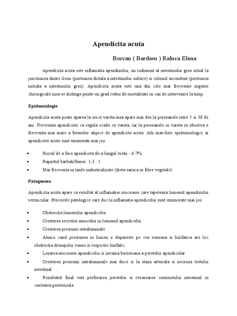 Apendicita Acuta | PDF