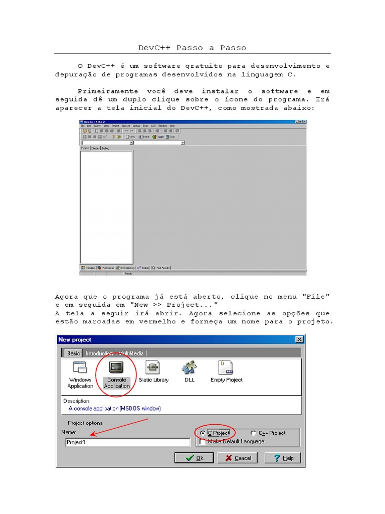 Um guia passo-a-passo para criar e depurar um programa em C usando o ...