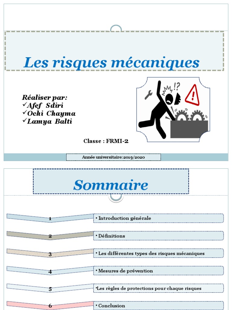 chapitre-1-risques-mécaniques | PDF | Risque | Prophylaxie