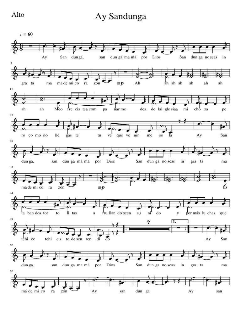 Ay Sandunga-Alto | PDF