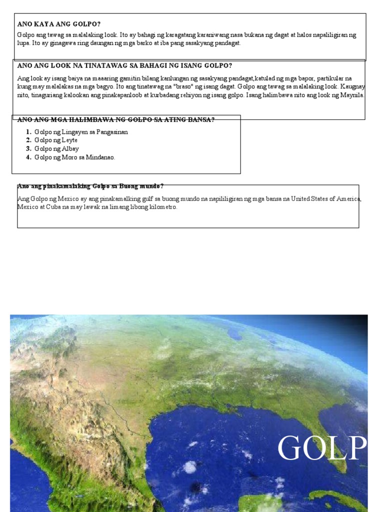 Ano Kaya Ang Golpo | PDF