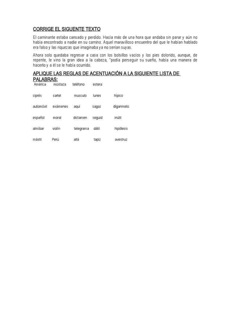 Tarea Redaccion y Ortografia | PDF