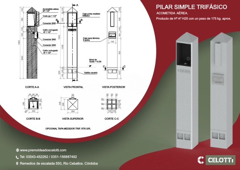 Pilar Simple Trifasico | PDF