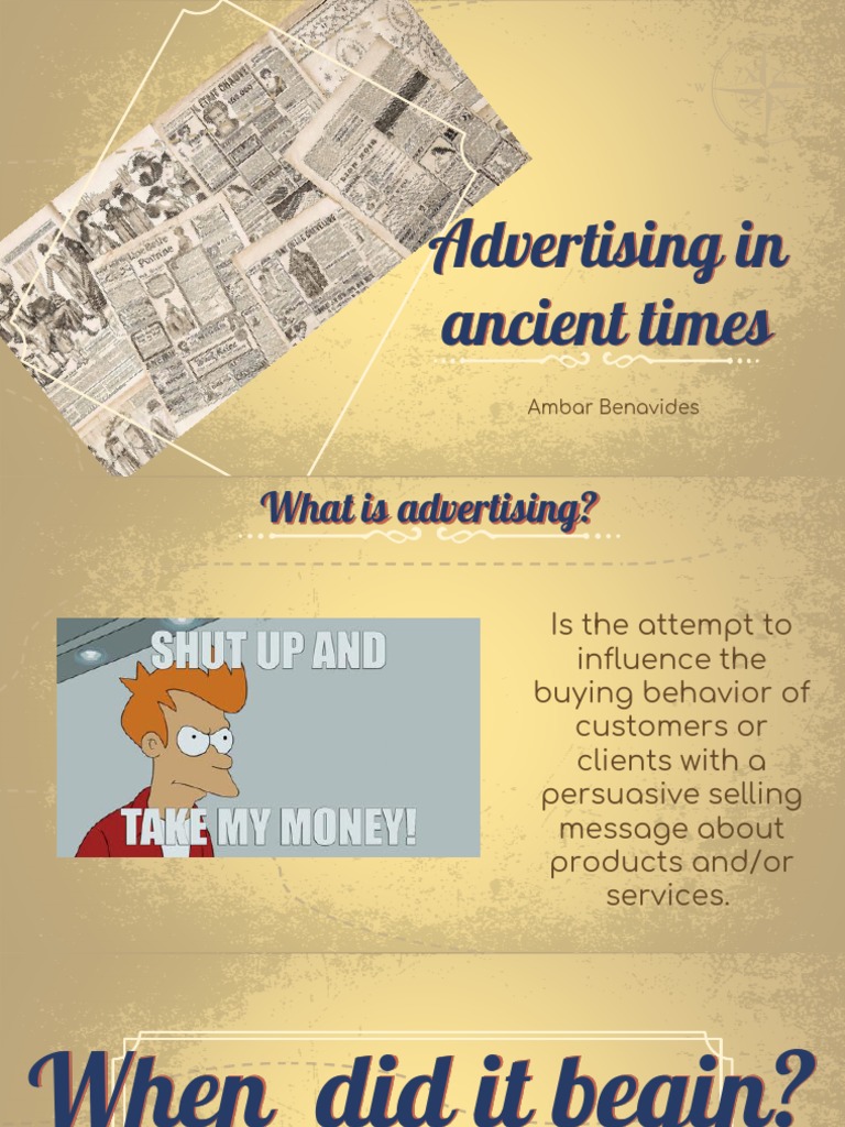 Advertising in Ancient Times | PDF