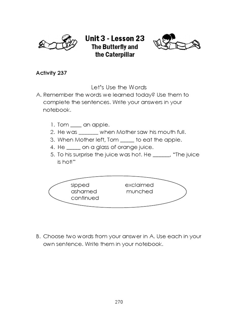 The Butterfly and Caterpillar Lesson 23 | PDF | Butterfly