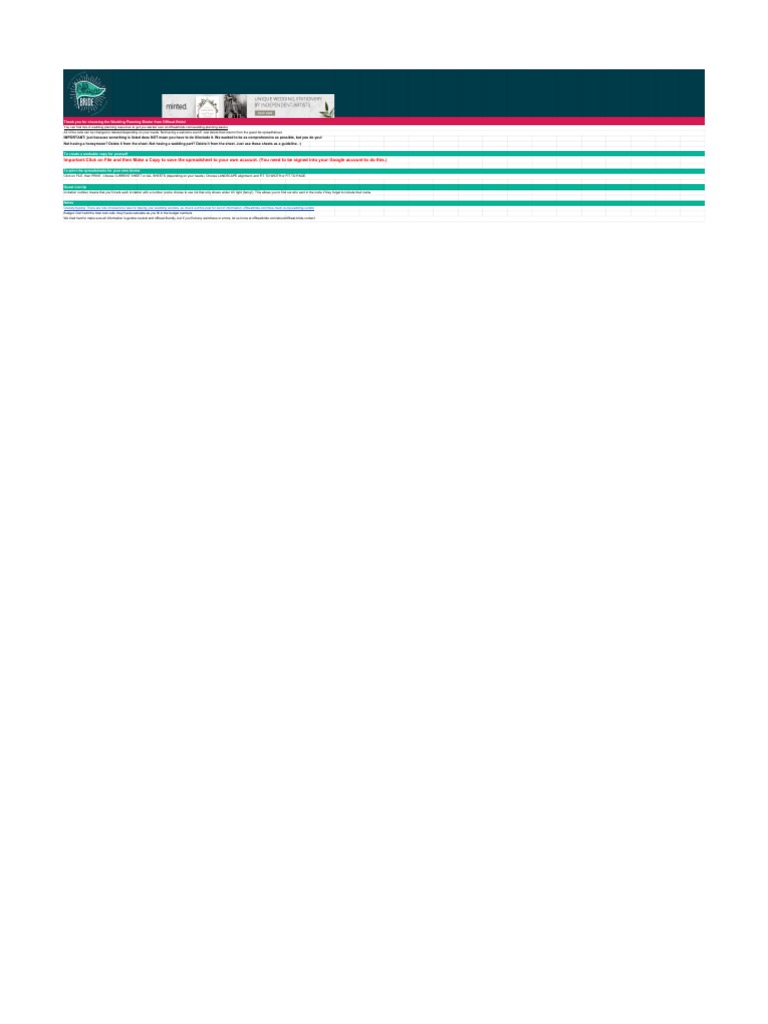 Venue Comparison Chart From Offbeat Bride | PDF | Spreadsheet | Wedding