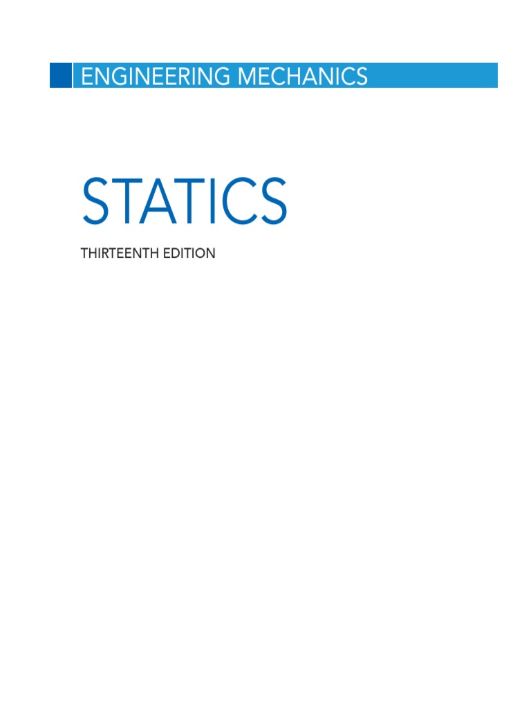Pearson Engineering Mechanics Statics 13th Ed Hibbeler 2013 - 2 | PDF