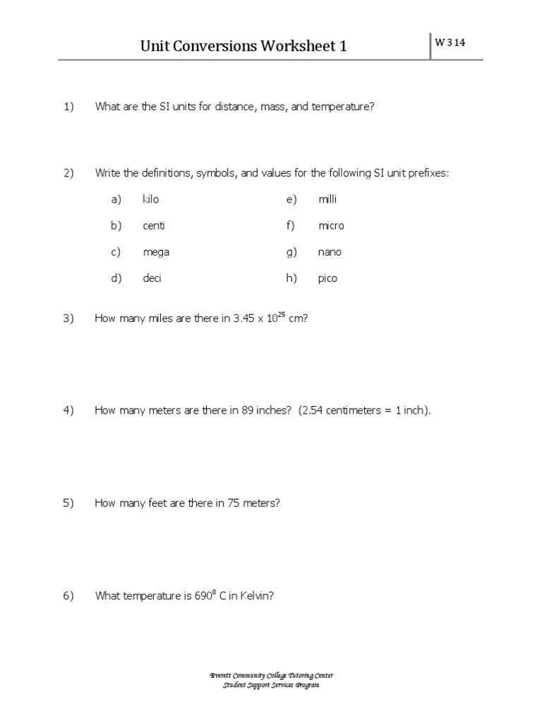 Chemistry Unit Conversions Practice | PDF | Teaching Methods & Materials