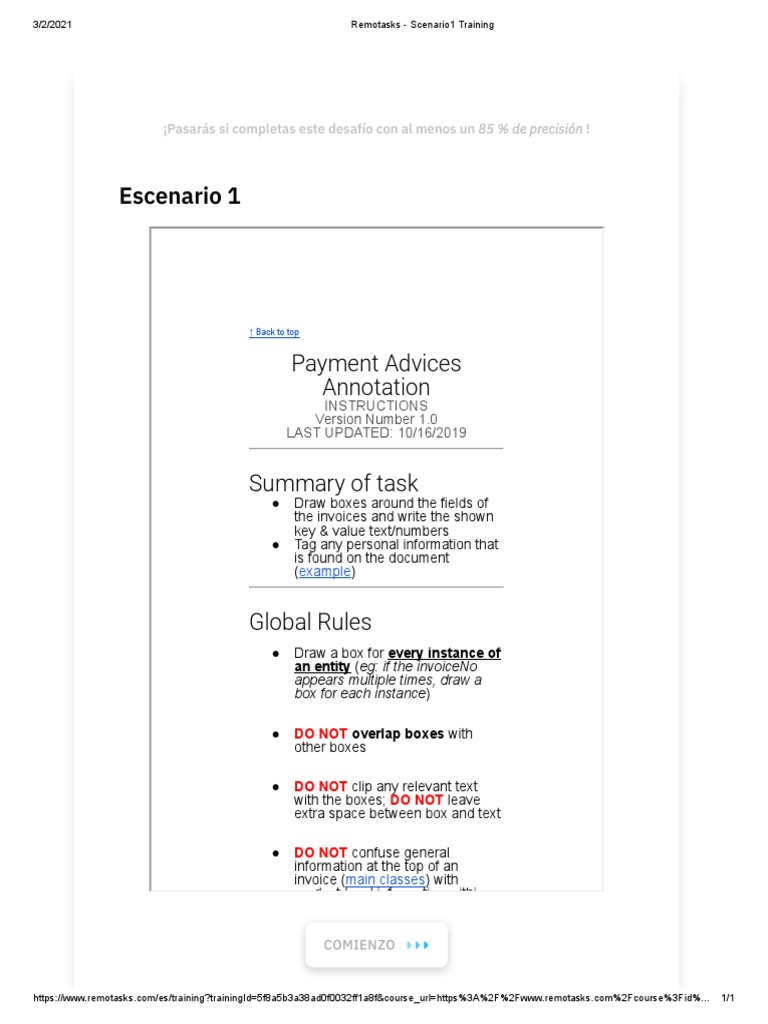 Remotasks - Scenario1 Training | PDF