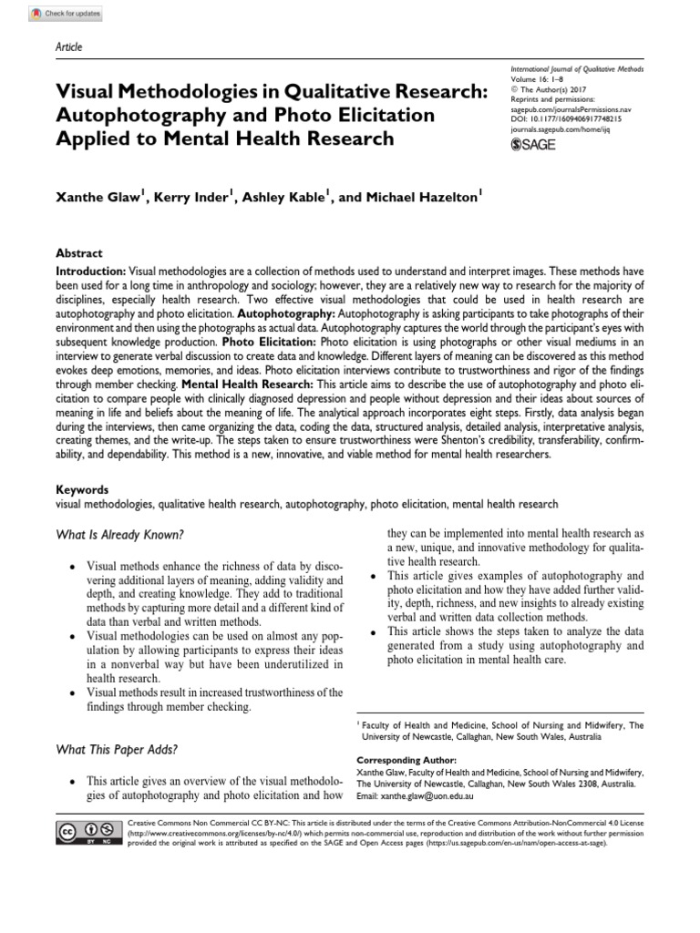 Visual Qualitative Research Methodologies | PDF | Qualitative Research ...