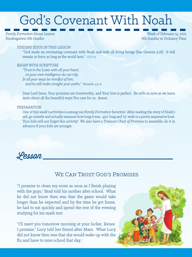 Gods Covenant With Noah - Home Lesson | Download Free PDF | Noah's Ark ...