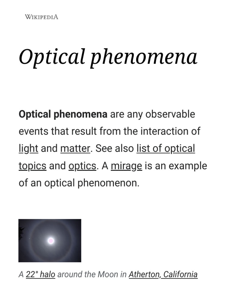 Understanding Optical Phenomena | PDF | Optics | Radiation