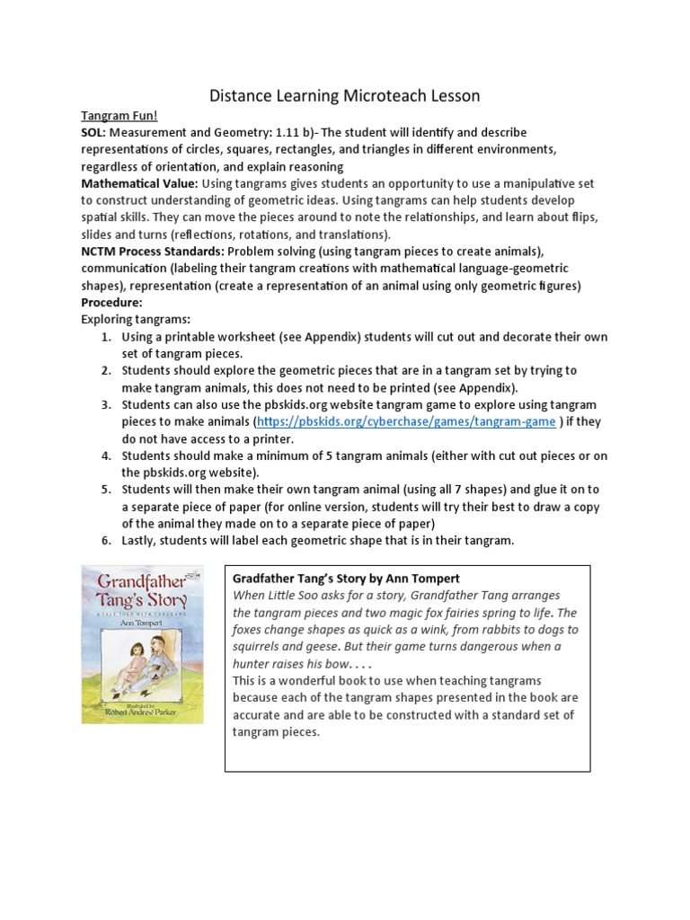 Distance Learning Microteach Lesson | Download Free PDF | Shape ...