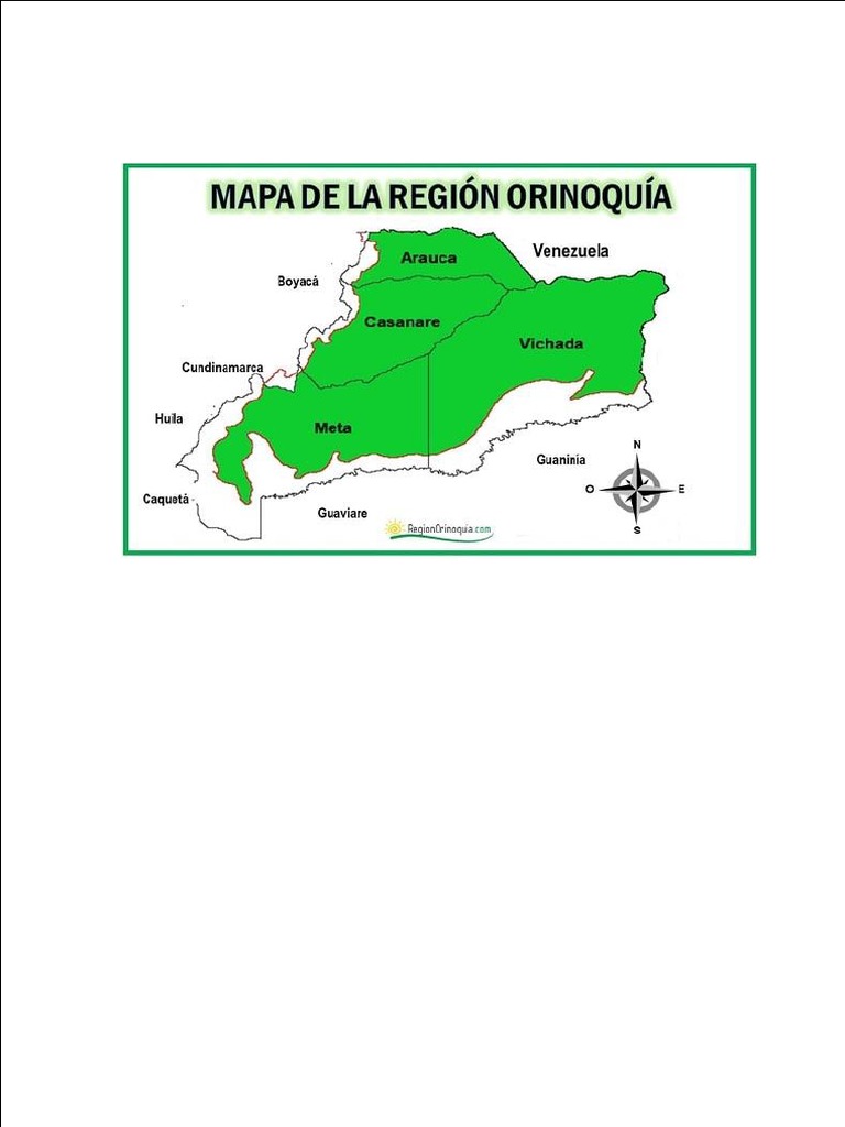 Mapa de La Región Orinoquia | PDF