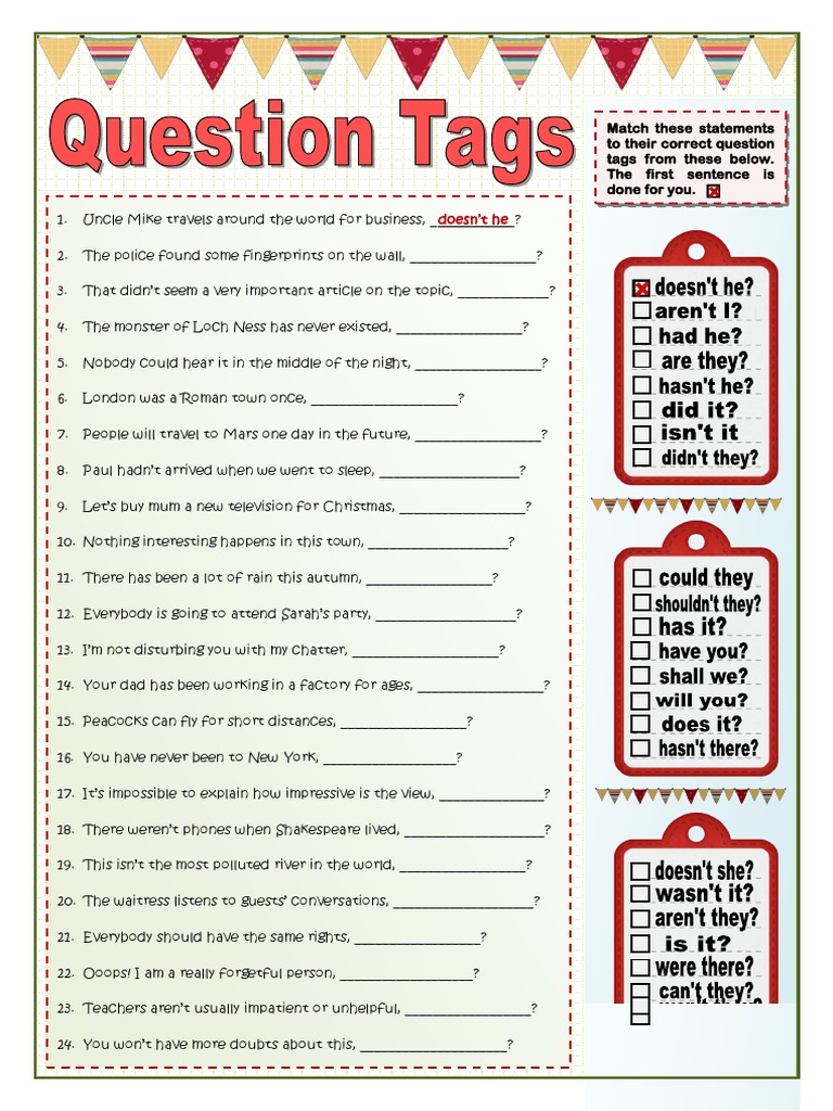 Question Tags Practice | PDF
