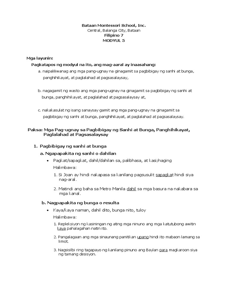 Module 5 Grade 7 | PDF