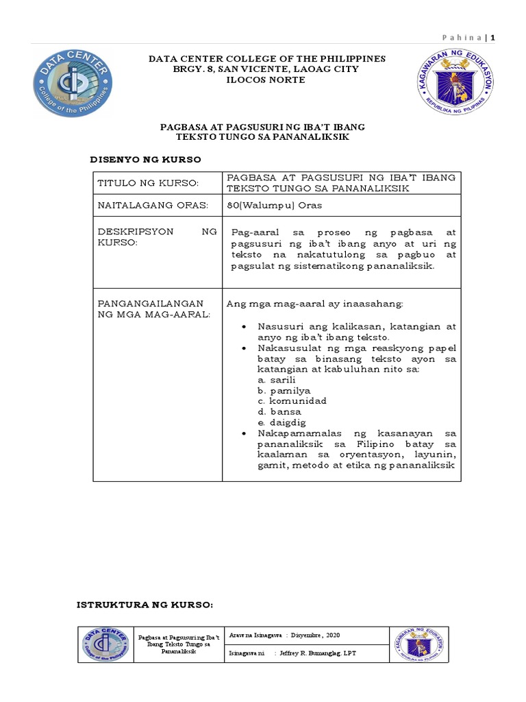 Pagbasa 1st Module | PDF