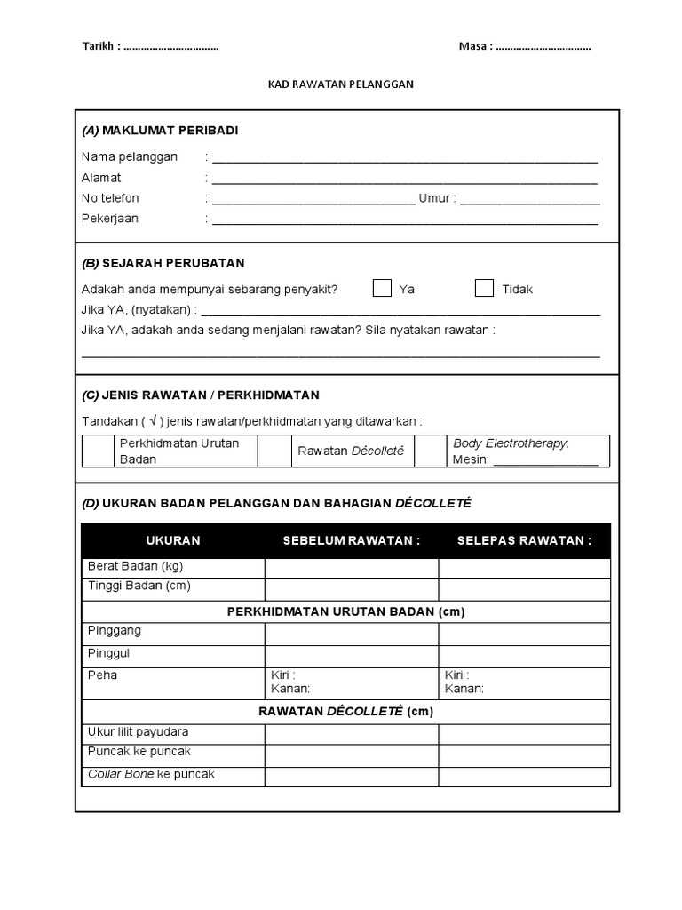 Kad Rawatan SKM | PDF