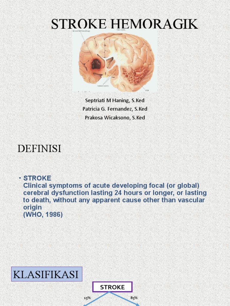 Stroke Hemoragik Presentasi 3 Juni 2016 | PDF | Stroke | Thrombosis