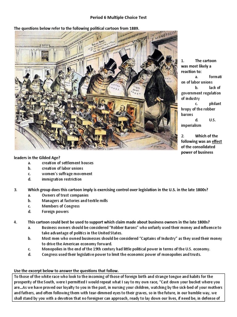 Social Darwinism Political Cartoon Gilded Age