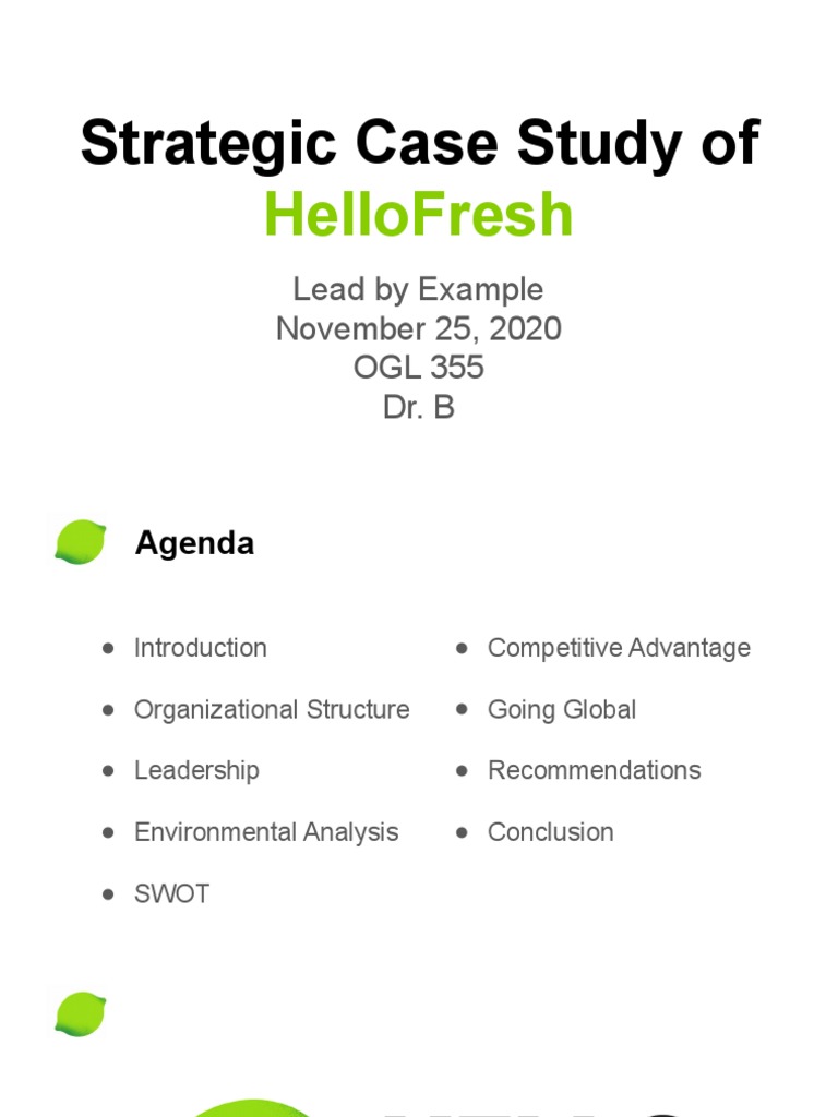 Strategic Case Study of Hellofresh | PDF | Swot Analysis | Strategic Management
