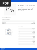 SKF SY 508 M Pillow Block Specs | PDF | License | Bearing (Mechanical)