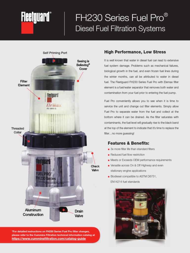 FH230 Series Fuel Pro: Diesel Fuel Filtration Systems | PDF ...