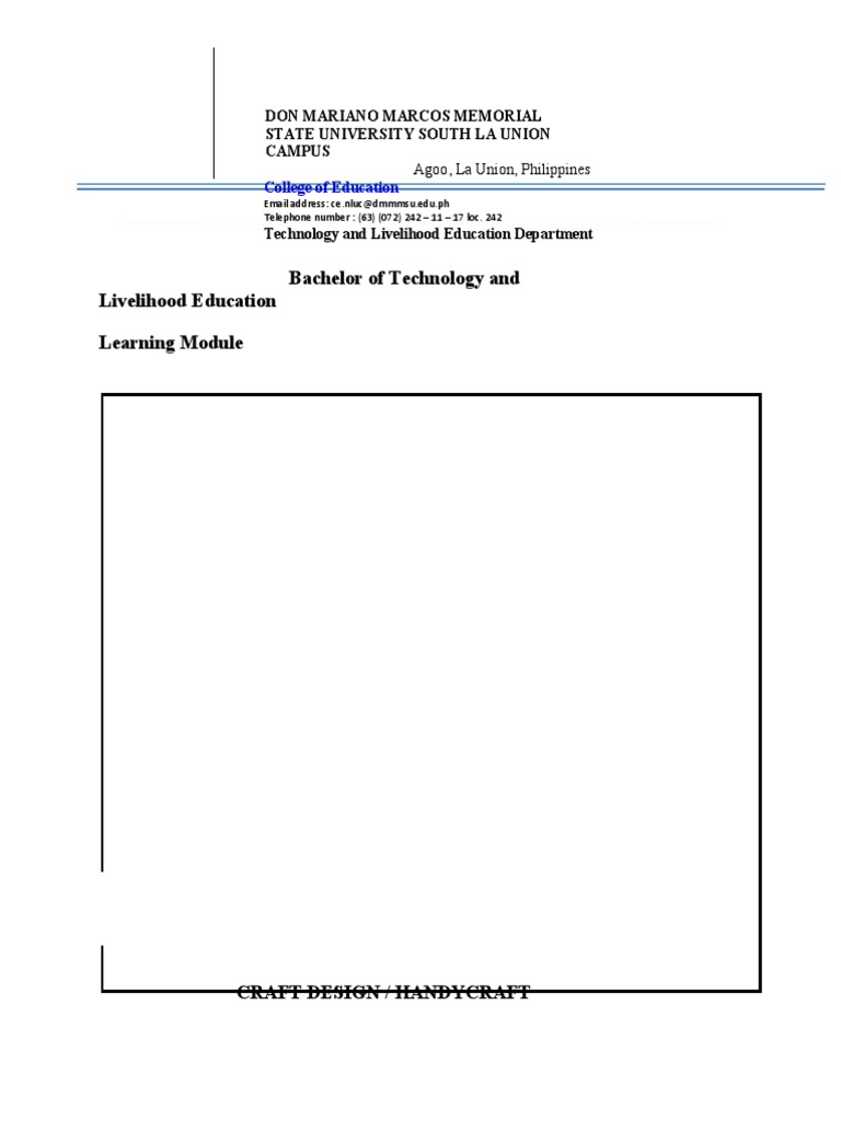 Craft Design Learning Module | PDF | Electrical Wiring | Series And ...