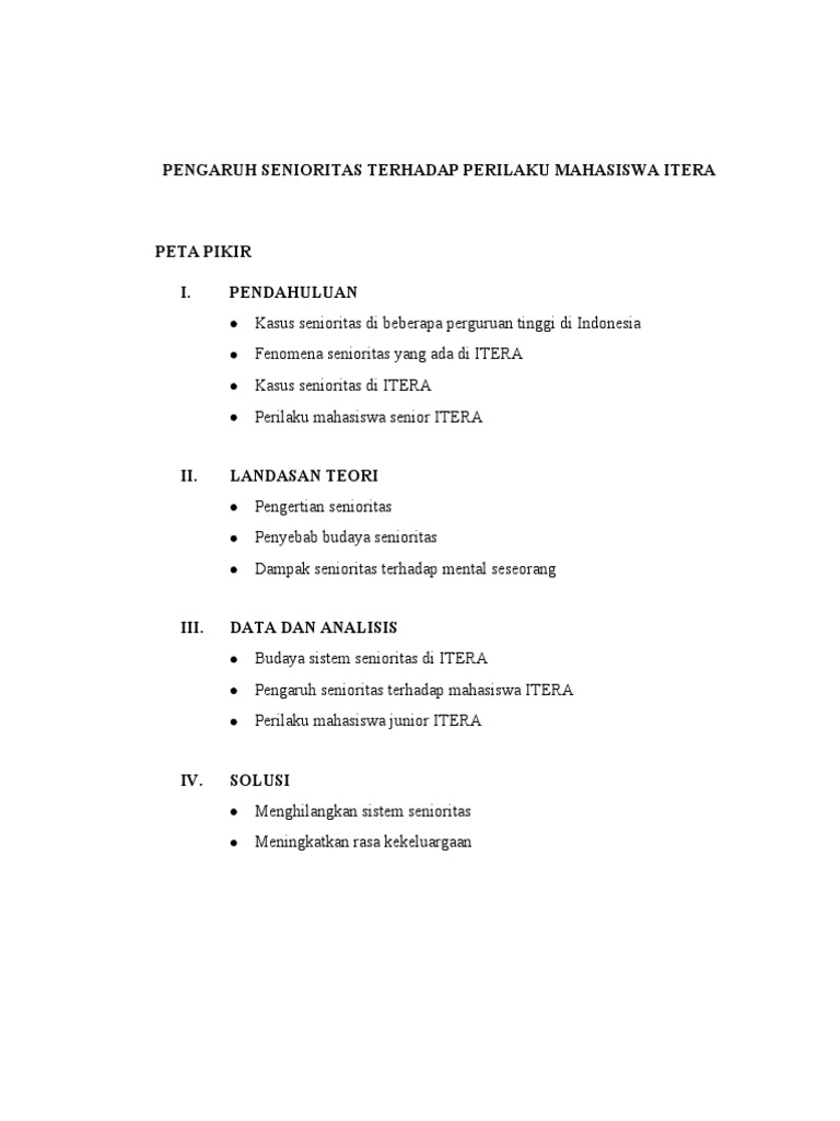 Senioritas di ITERA: Dampak dan Solusi | PDF