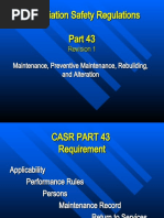 CASR Part 43 Amdt. 1 - Maintenance, Preventive Maintenance, Rebuilding ...