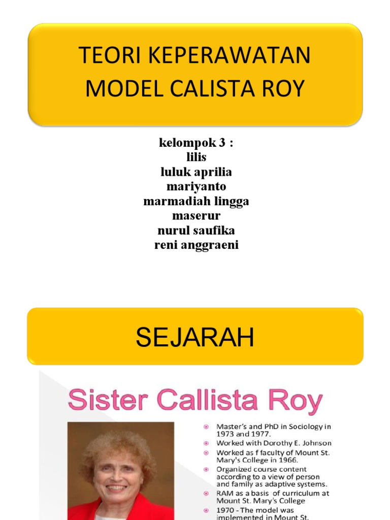 1 Teori Keperawatan Calista Roy | PDF