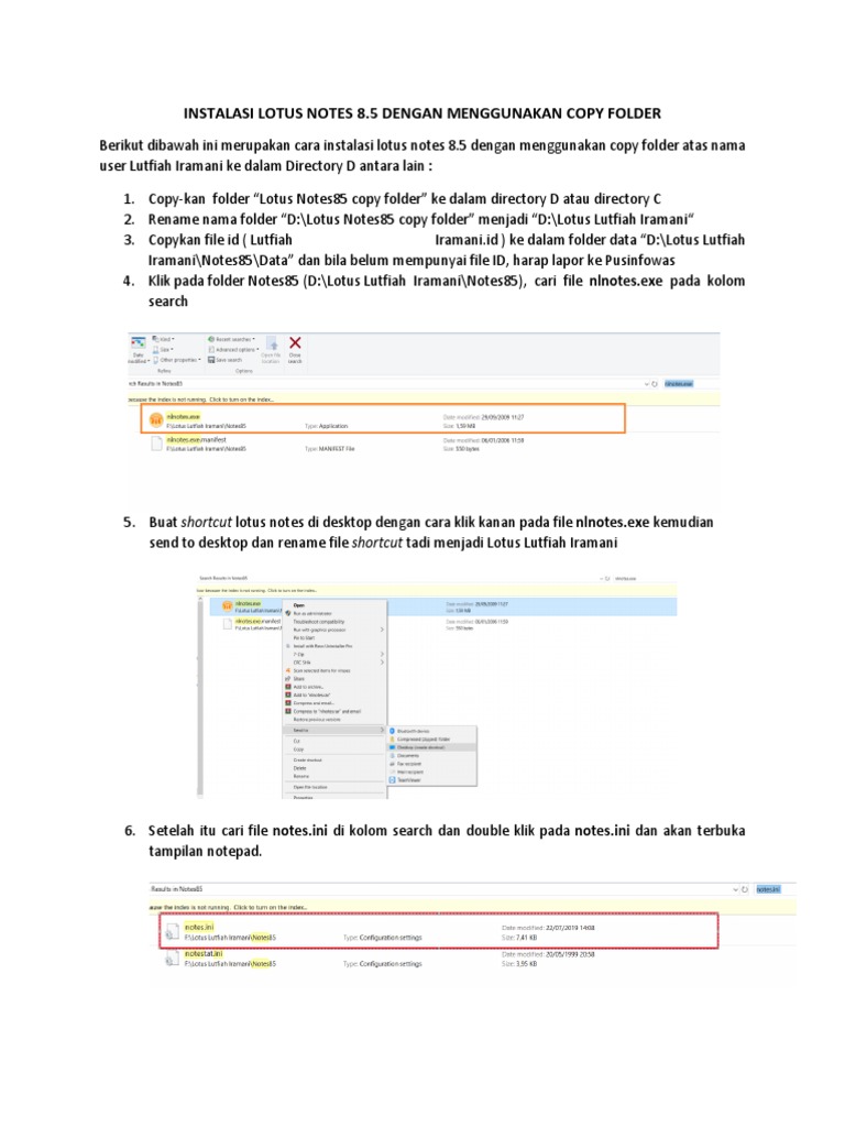 Instalasi dan Setting Lotus Notes 8.5 | PDF | Komputer