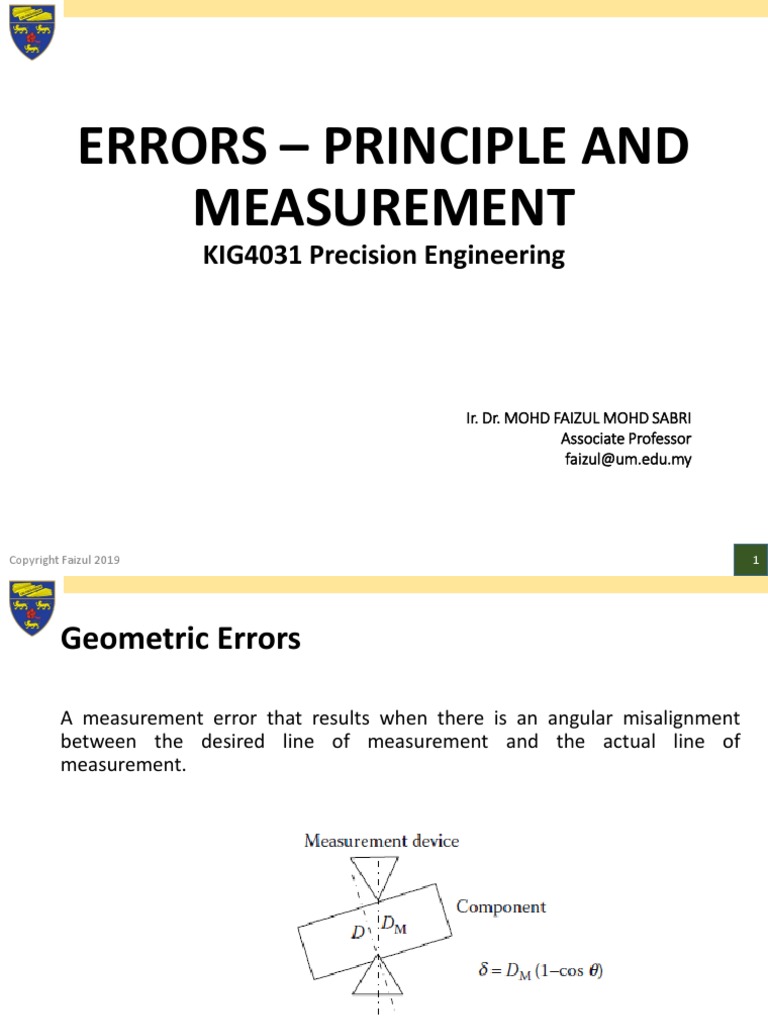 02 Errors - Principles and Measurements | PDF | Accuracy And Precision ...