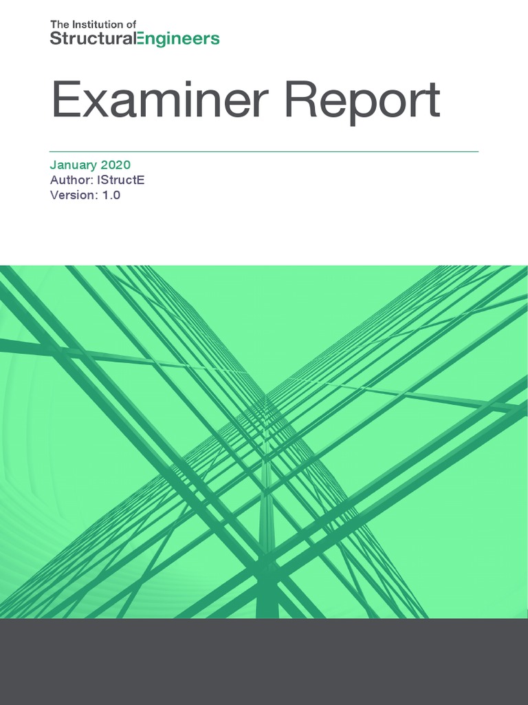 IStructE January 2020 Exam Report | PDF | Truss | Beam (Structure)