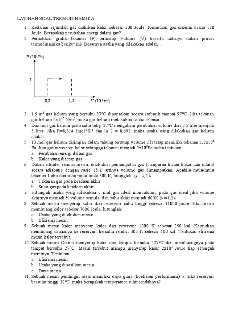 Latihan Soal Termodinamika | PDF | Sains & Matematika